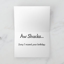 Aw Shucks...Birthday Card | Zazzle