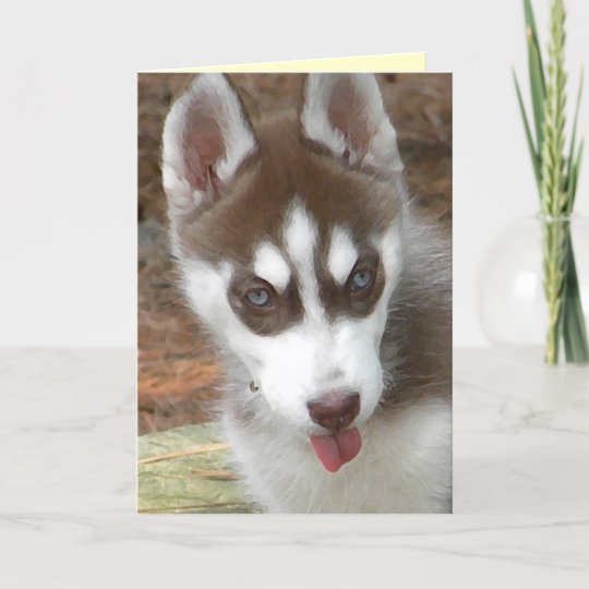 AW- Siberian Husky Birthday Card | Zazzle.com