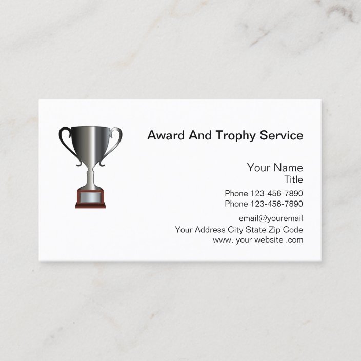 Award And Trophy Service Business Card | Zazzle.com