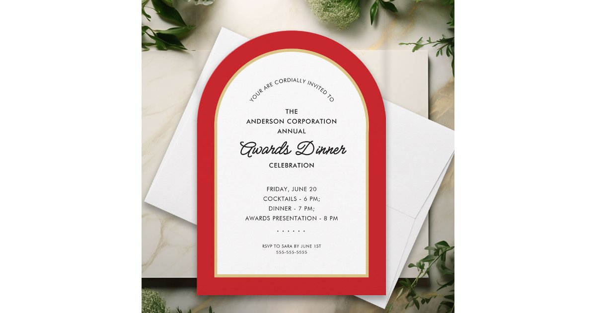 Awards Dinner Celebration Arch Invitation | Zazzle