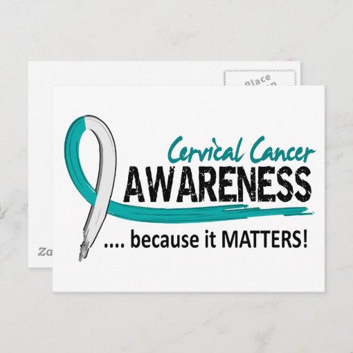 Awareness 2 Cervical Cancer Postcard | Zazzle