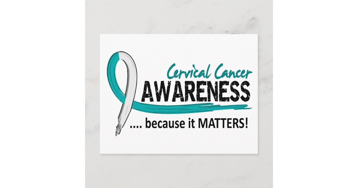 Awareness 2 Cervical Cancer Postcard | Zazzle