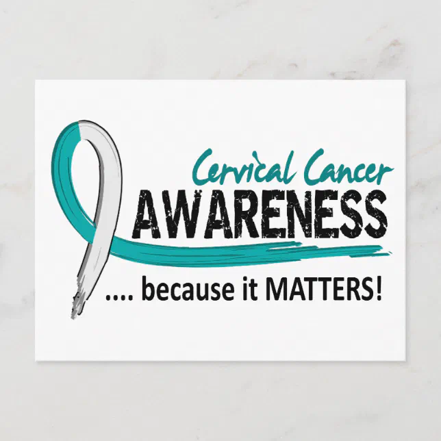 Awareness 2 Cervical Cancer Postcard | Zazzle