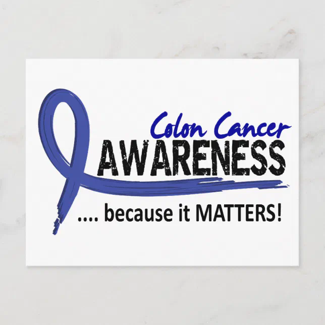 Awareness 2 Colon Cancer Postcard | Zazzle