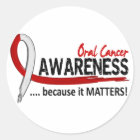 Oral Cancer Awareness 5 Classic Round Sticker | Zazzle.com