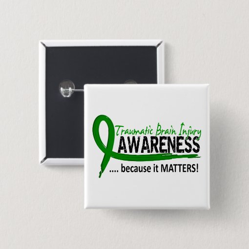 Awareness 2 Traumatic Brain Injury TBI Pinback Button | Zazzle