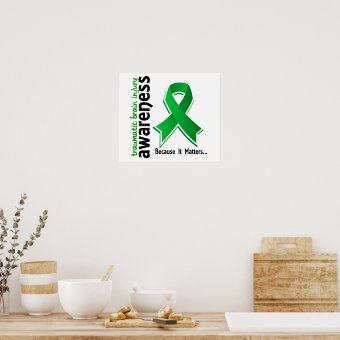 Awareness 5 Traumatic Brain Injury TBI Poster | Zazzle