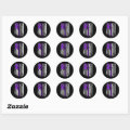 Awareness Flag Purple Ribbon Addiction Recovery 1 Classic Round Sticker ...