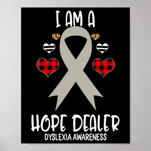 Awareness Ribbon I Am A Hope Dealer Leopard Christ Poster | Zazzle