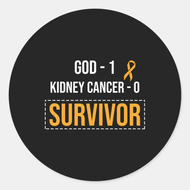Awareness Ribbon Kidney Cancer Classic Round Sticker | Zazzle