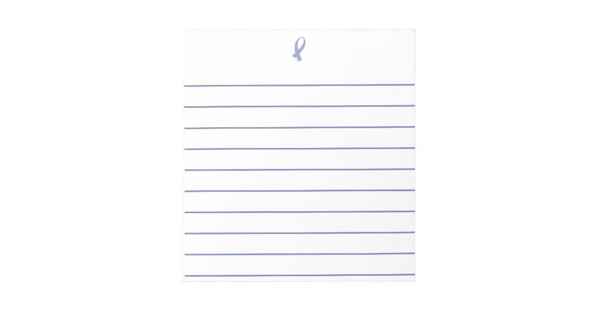Awareness Ribbon (Periwinkle) Notepad | Zazzle