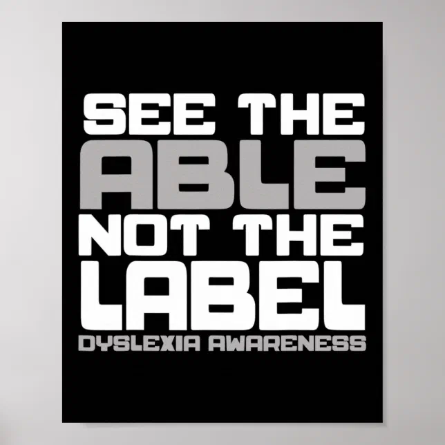 Awareness See The Able Not The Label Teacher Poster | Zazzle