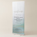 Awash Elegant Watercolor in Ocean Wedding Welcome Retractable Banner ...