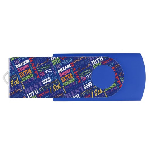 Awesome 18th Birthday Party Personalized Monogram USB Flash Drive | Zazzle