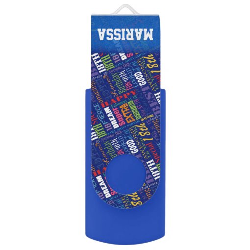 Awesome 18th Birthday Party Personalized Monogram USB Flash Drive | Zazzle