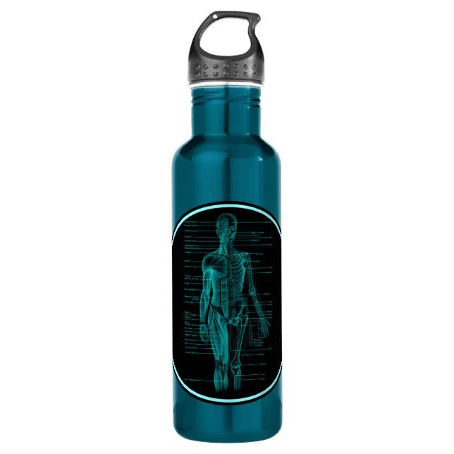 Awesome Anatomy: Human Body Chart Personalized Water Bottle | Zazzle