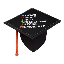 Awesome Autism Acrostic Graduation Cap Topper | Zazzle