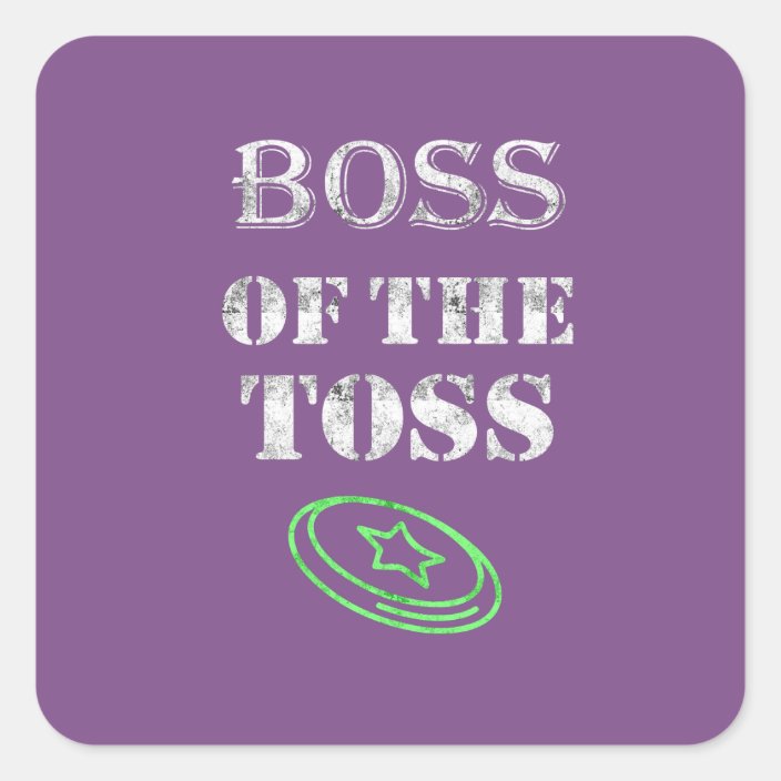 Awesome Boss of the Toss Ultimate frisbee gift Square Sticker | Zazzle.com