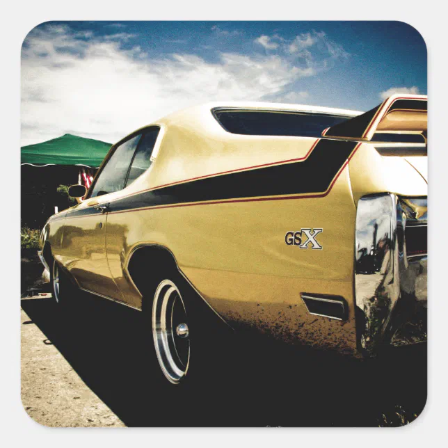 Awesome Buick GSX Muscle Car Square Sticker | Zazzle