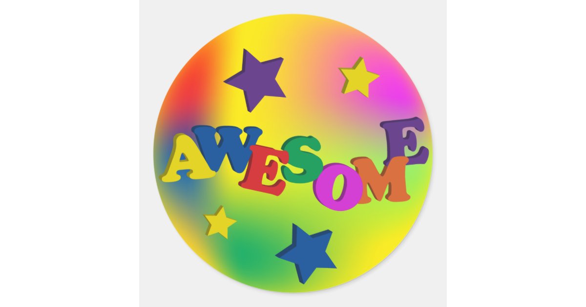 Awesome Classic Round Sticker | Zazzle