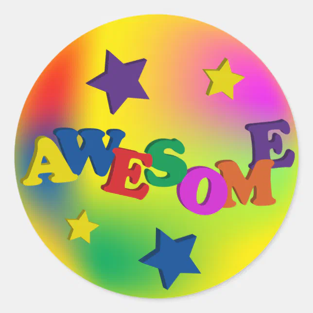 Awesome Classic Round Sticker | Zazzle