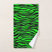 Awesome Color Combination Lime Green Zebra Bath Towel Set | Zazzle