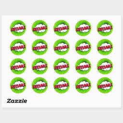 Awesome Comic Book Pop Art Sticker | Zazzle