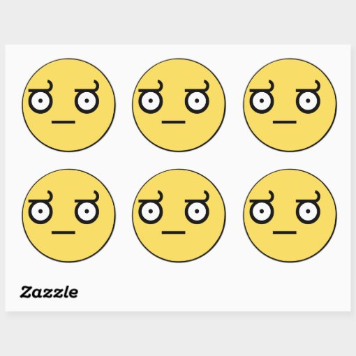 Awesome Disapproval Face Classic Round Sticker | Zazzle