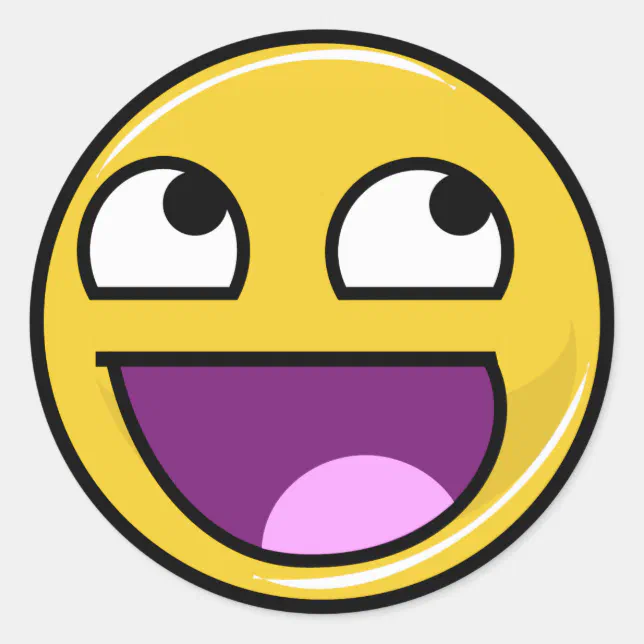 Awesome Face Internet Meme Classic Round Sticker | Zazzle