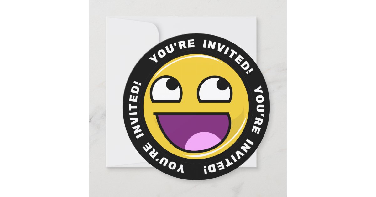 Awesome Face Meme Invitation | Zazzle