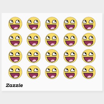 Awesome Face Sticker | Zazzle
