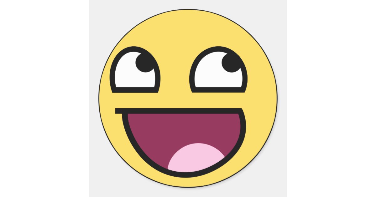 Awesome Face Sticker | Zazzle