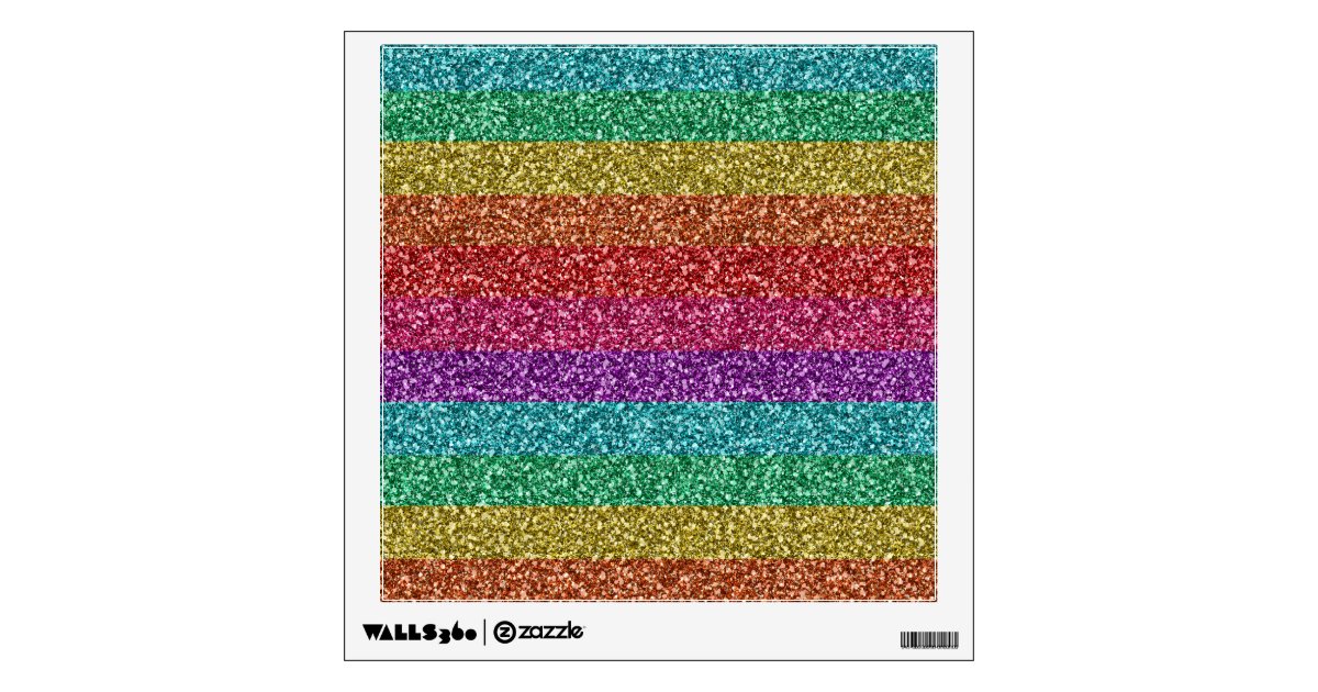 Awesome fashionable trendy rainbow bright colours wall decal | Zazzle