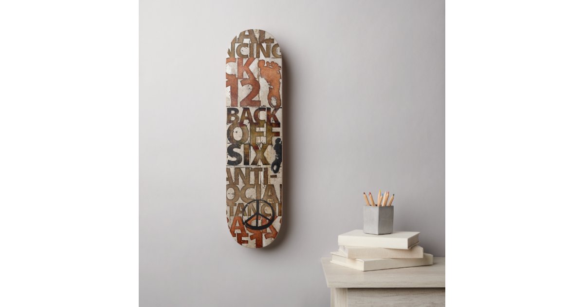Awesome Graffiti BACK OFF Street Art Lettering Skateboard | Zazzle