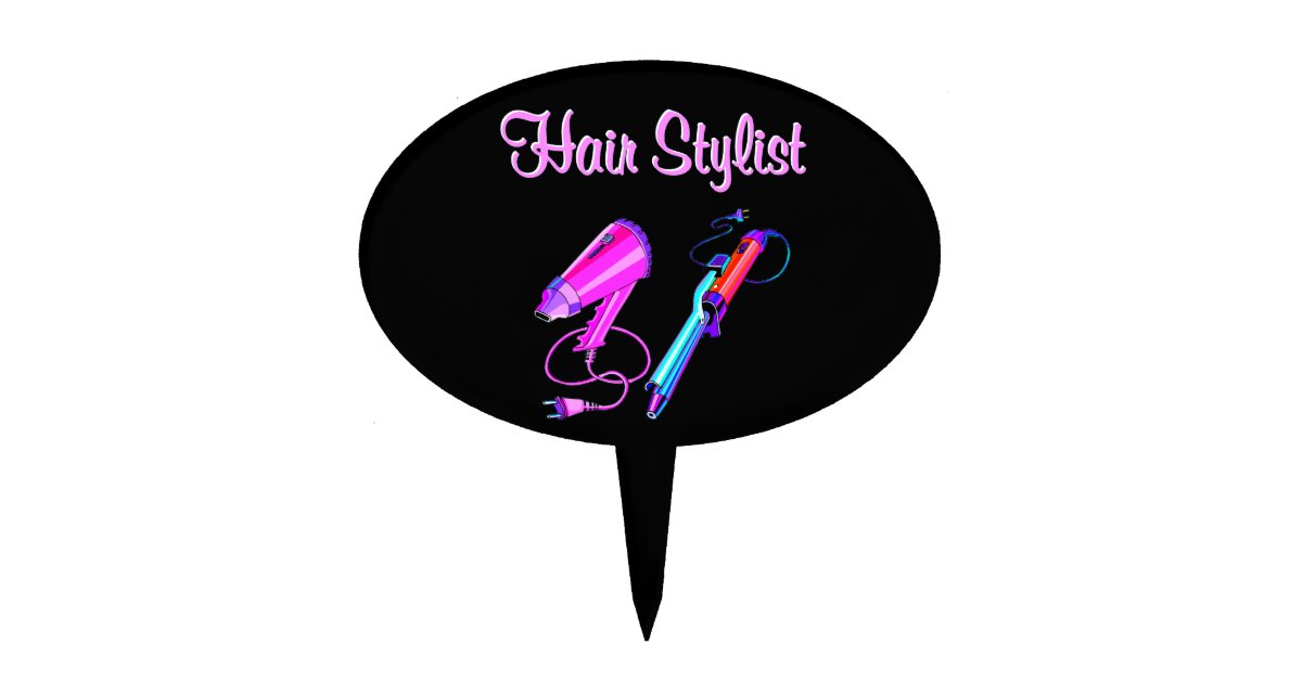AWESOME HAIR STYLIST TEES AND GIFTS CAKE TOPPER | Zazzle
