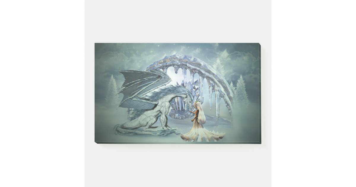 Awesome ice dragon post-it notes | Zazzle