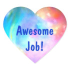Awesome Job Rainbow Star Multi Color Star Sticker | Zazzle