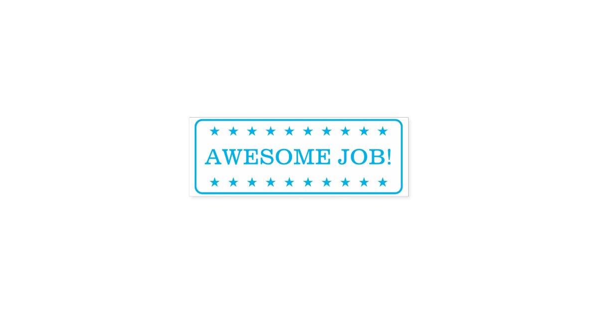 "AWESOME JOB!" Tutor Rubber Stamp | Zazzle