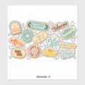 Awesome lettering zodiac sign badges sticker | Zazzle