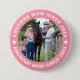 Awesome Mom Since 20XX Modern Simple Photo Button | Zazzle