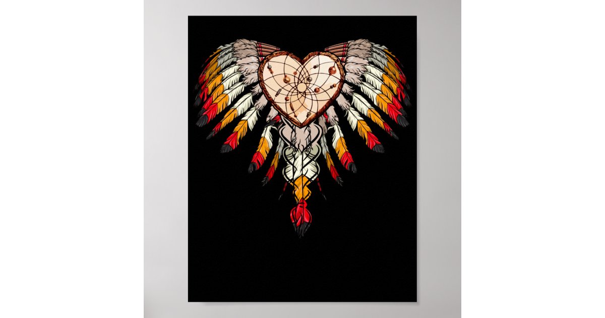 Awesome Native American Heart Poster | Zazzle Awesome Native American Heart Poster | Zazzle
