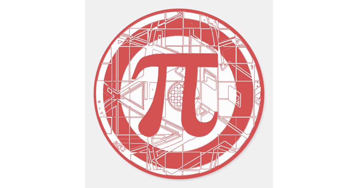 Awesome Pi Symbol Classic Round Sticker | Zazzle