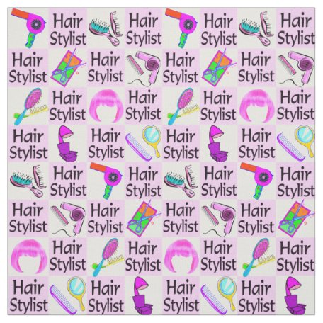 BOLD AND BEAUTIFUL HAIR STYLIST FABRIC | Zazzle