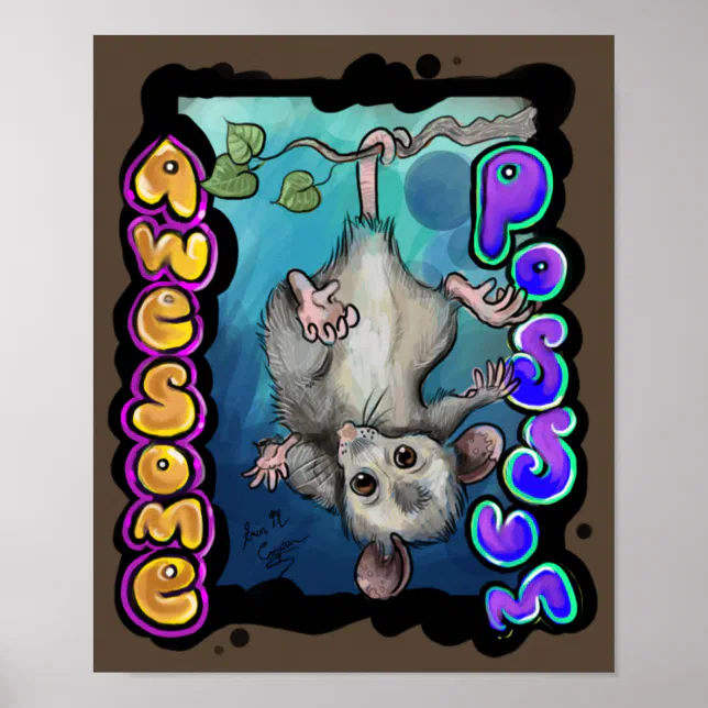 Awesome Possum! Poster | Zazzle