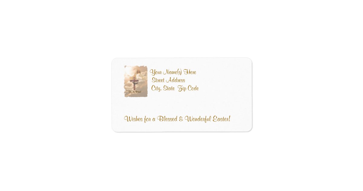 Awesome Resurrection - He Is Risen Return Address Label | Zazzle