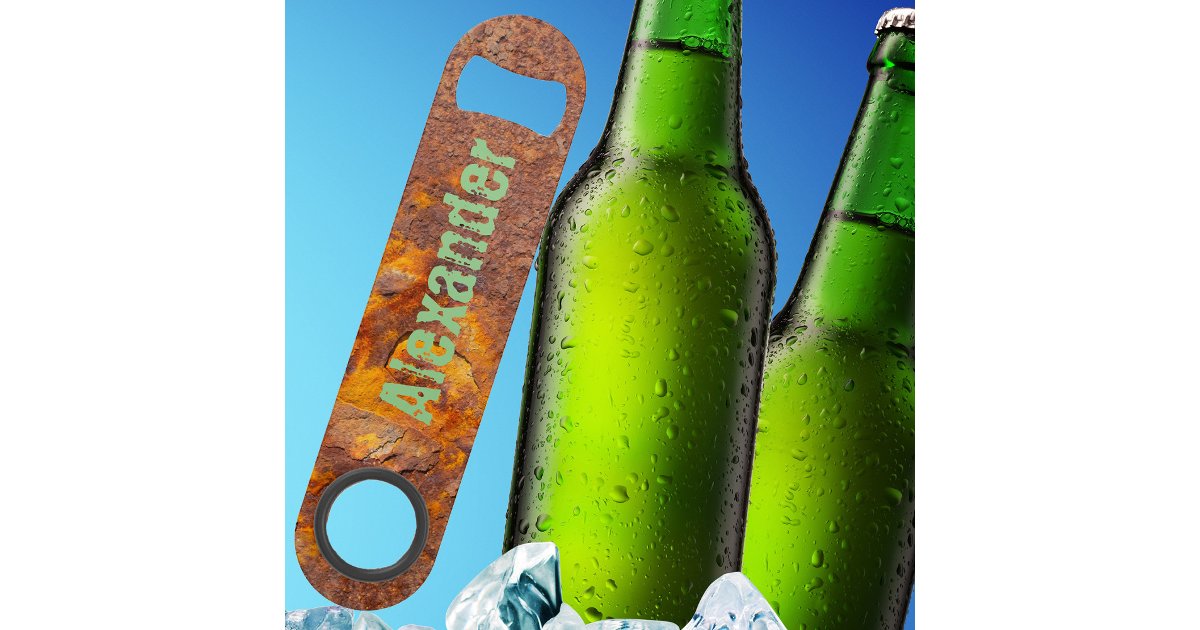Awesome Rusty Iron Custom Name Bar Key | Zazzle