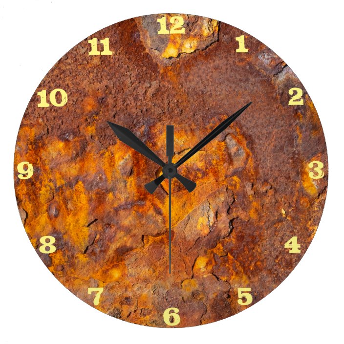 Awesome Rusty Iron Large Clock | Zazzle.com