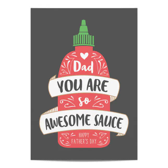 Awesome Sauce Father's Day Card | Zazzle