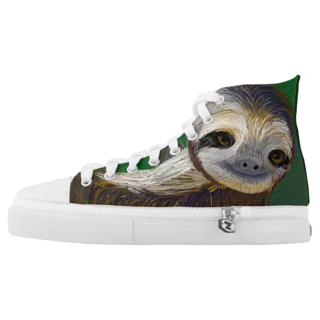 Awesome Sloth High Top Sneakers by Yotigo | Zazzle