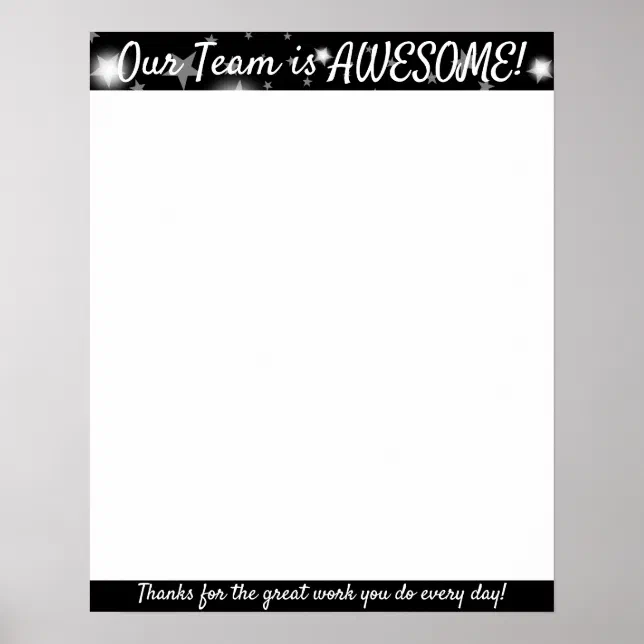 Awesome teamwork employee recognition award poster | Zazzle